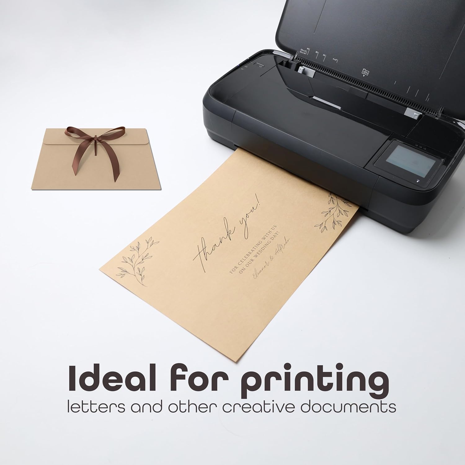 A4 Kraft Paper Card Brown 50 Sheets Papers for Small Gifts Wrapping Ar ...