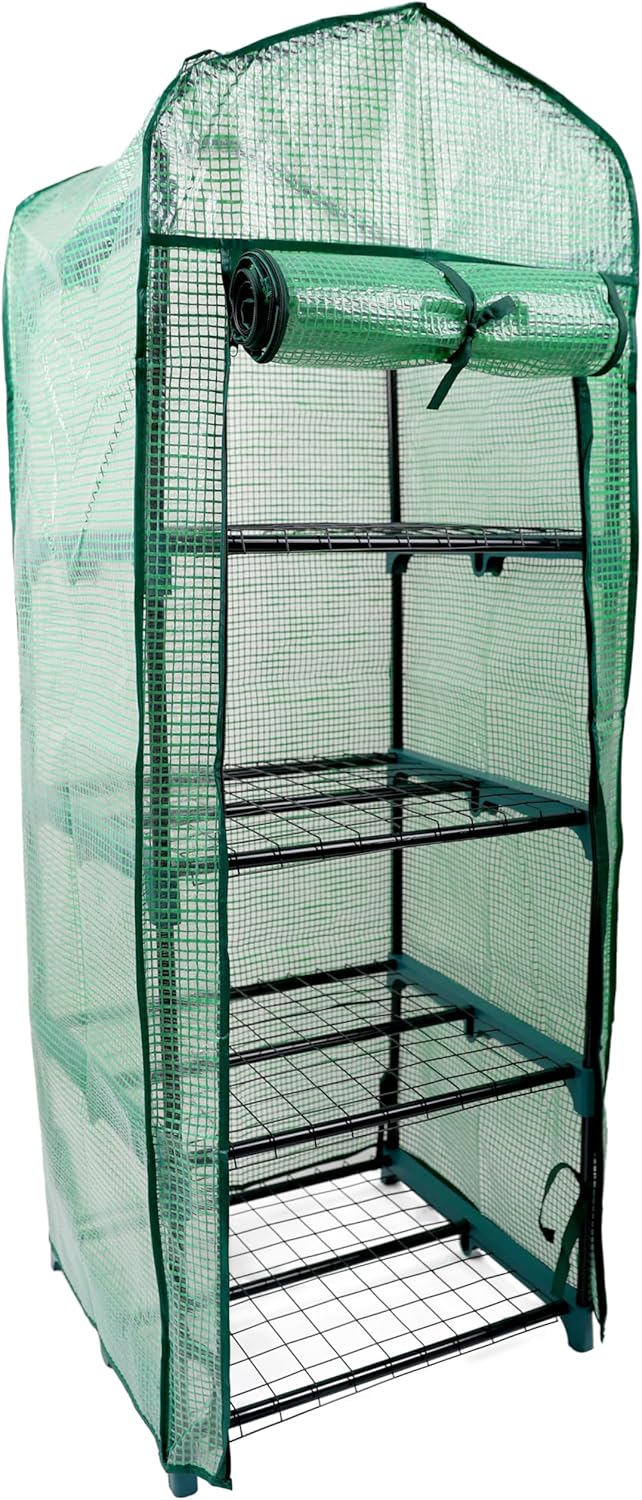 DIVCHI 4-Tier Mini Greenhouse | Indoor & Outdoor Grow House