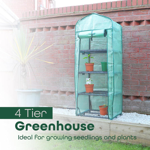 DIVCHI 4-Tier Mini Greenhouse | Indoor & Outdoor Grow House