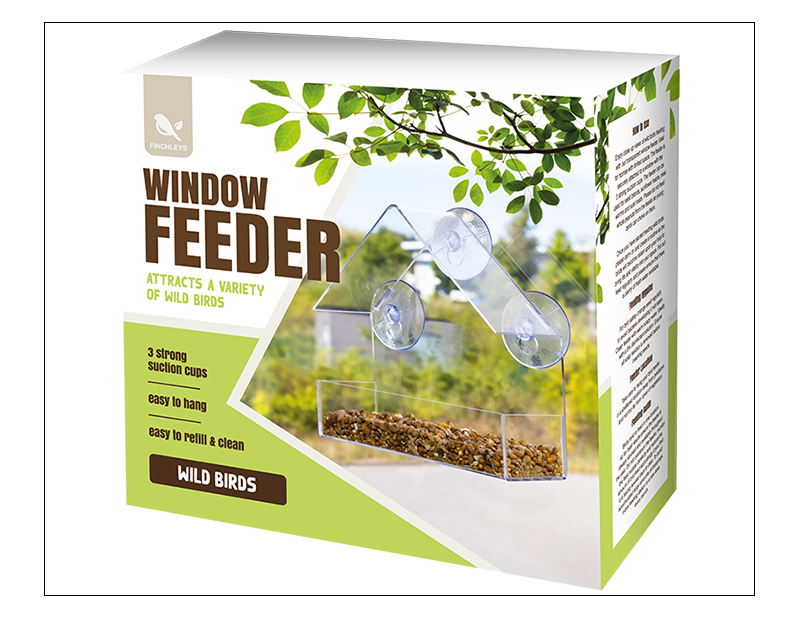 Window Bird Feeder Clear Plastic Hanging Seed Peanut Fastball – DIVCHI